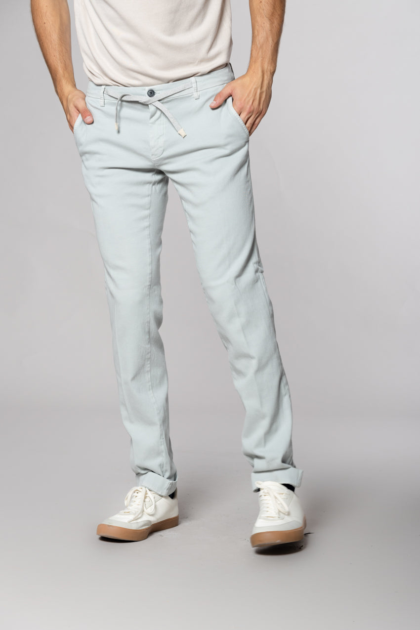 Chino Pants Man New York String Jogger Light Grey in Cotton | Mason's ...